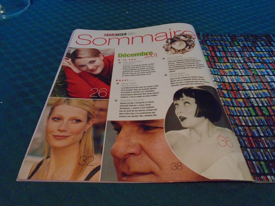 STAR INC.DECEMBER 2001.VOL.3 NO 12 DREW BARRYMORE ANNE HECHE HEATHER ...