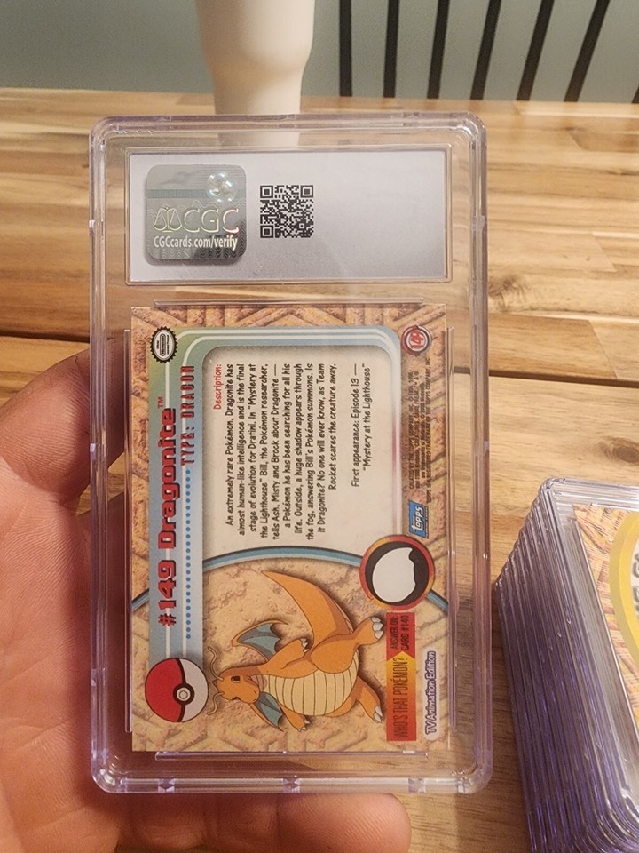 Cgc 10 Gem Mint Dragonite Silver Foil Topps Pokemon 2000 | eBay