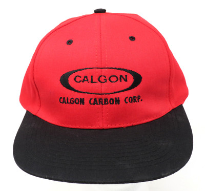 Calgon Carbon Corp Red Black Baseball Hat Cap Flat Brim Cotton ...