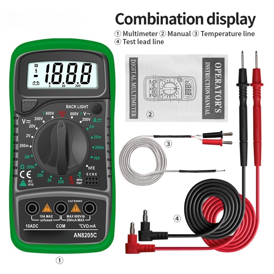AC DC Voltage Meter Digital Multimeter For Electronics Repair ...
