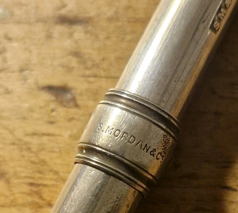 Antique Sampson Mordan Sterling Silver Sliding Pencil Hallmark 1919 ...