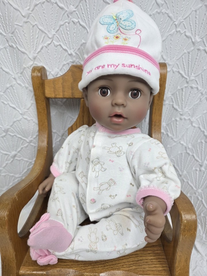 Adora "Joy" AA Baby Doll Articulated Weighted Soft Black Body Brown ...