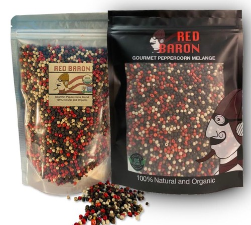 Red Baron Gourmet Peppercorn Blend, Rainbow Blend Peppercorn Whole ...