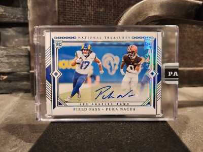 2024 Puka Nacua Panini National Treasures Rookie RC Field Pass Auto 1/1 ...