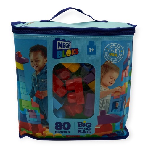 Nice MEGA BLOKS Big Building Bag Toy Block Set (80 Blocks) Blue Bag 1 ...