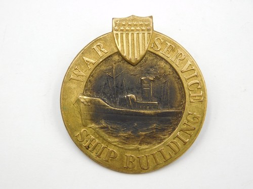WWI US War Service Ship Building Employee Badge Serial Number 78923 | eBay