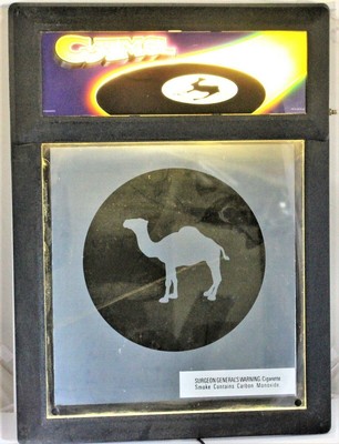 Camel Cigarettes Light Up Bar Sign 28" X 21" Working Palmer Promotional ...