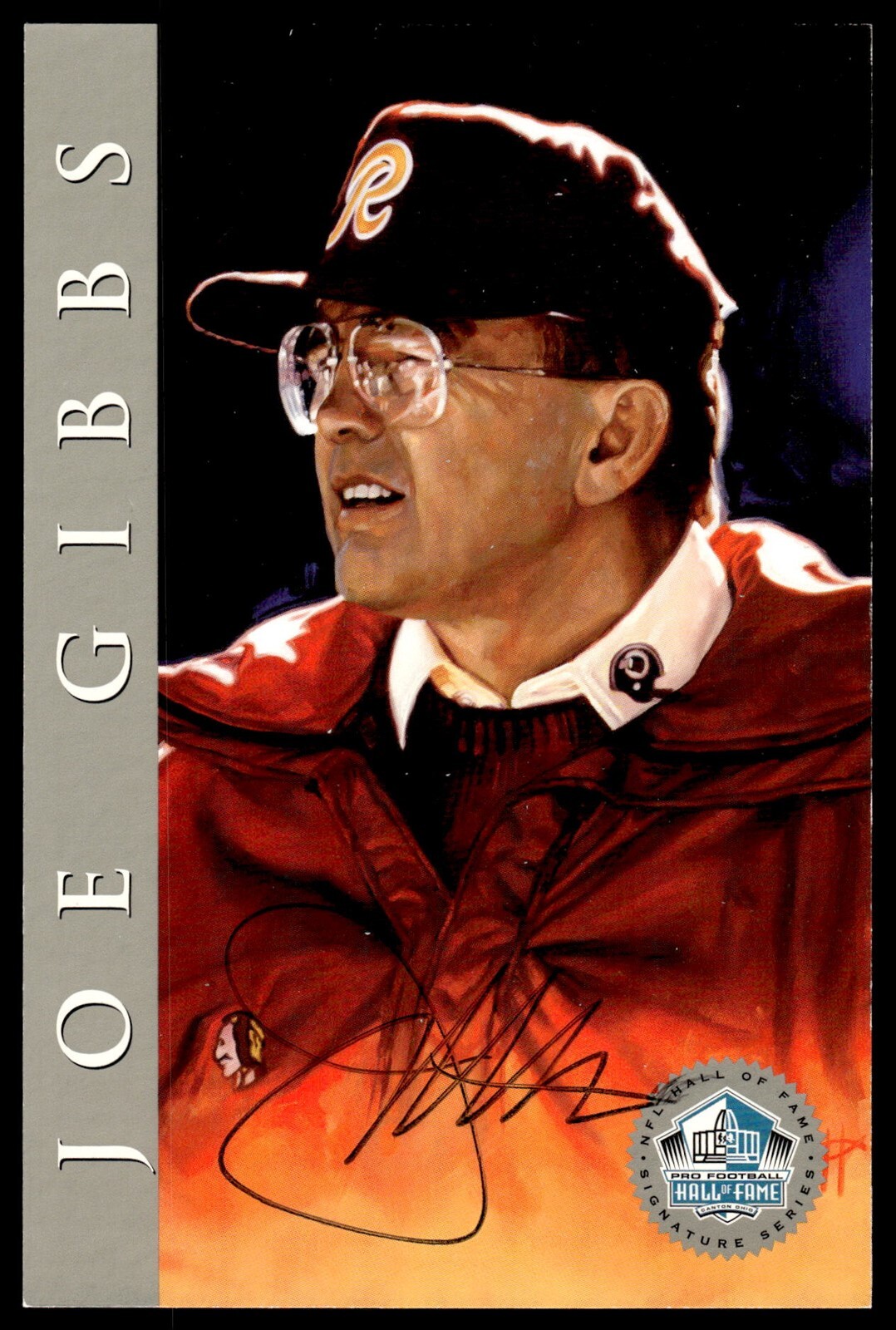 1998 Hall of Fame Signature Series Football Joe Gibbs /2500 Signed Auto ...