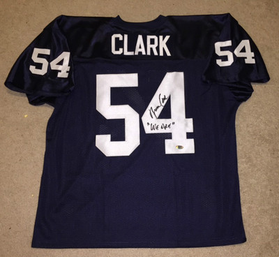 BRUCE CLARK SIGNED PENN STATE HOME JERSEY INSCRIBED WE ARE FROM SIGNING ...