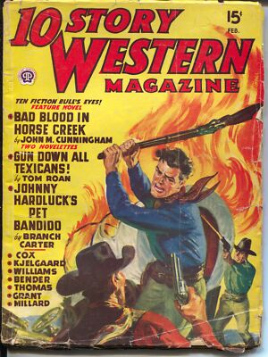 PULP: 10 Story Western 2/1949-Popular-Norman Saunders fight cover-pulp ...