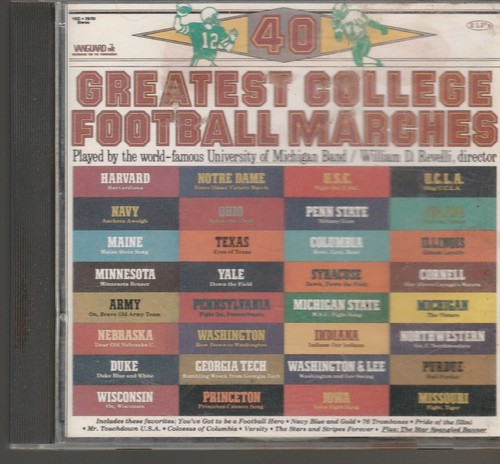 Greatest College Football Marches CD University Of Michigan Band 37 ...