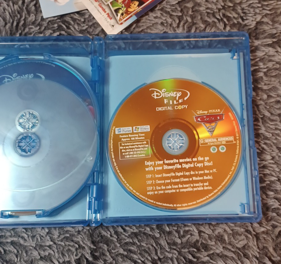 Cars 2 Disney Pixar BluRay BluRay 3D Digital Disc Missing DVD ...