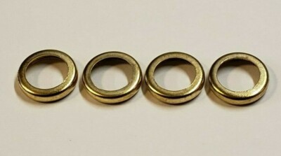 SET OF 4 BRASS PLATED 1/2" CHECK RINGS LAMP PART NEW 54280J | eBay