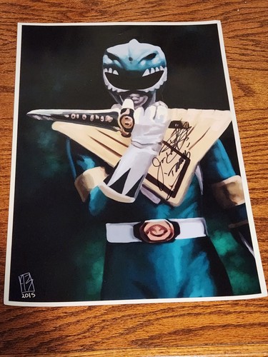 Jason David Frank JDF Signed Green Power Rangers Poster Art Print 13x19 ...