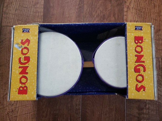 First Act Wood Bongo Drums Percussion Instrument Bongos for sale online ...