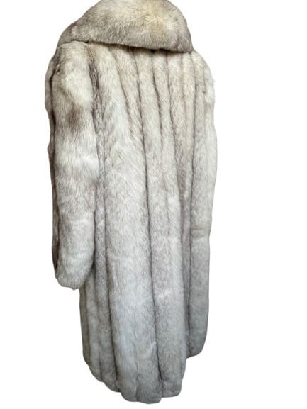 Women's Real BLUE FOX Fur long coat 4XL 48" chest , 48" length | eBay