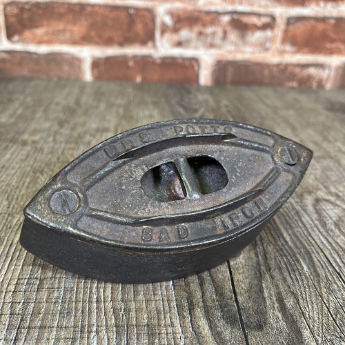 Vintage Cast Iron Sad Iron Mrs. Potts | eBay