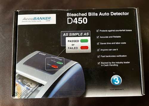 AccuBANKER D450 Bleached Bills Auto Detector - 696735725716| eBay