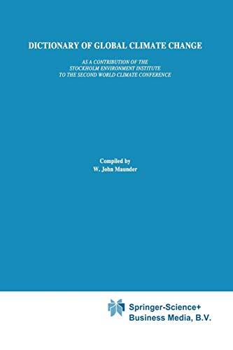Dictionary of Global Climate Change 9781475769869| eBay