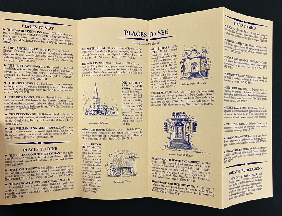 1990s New Castle Delaware DE Visitors Bureau Vintage Travel Tours ...