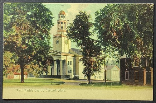 Concord Massachusetts First Parish Church Vintage Standard Postcard ...