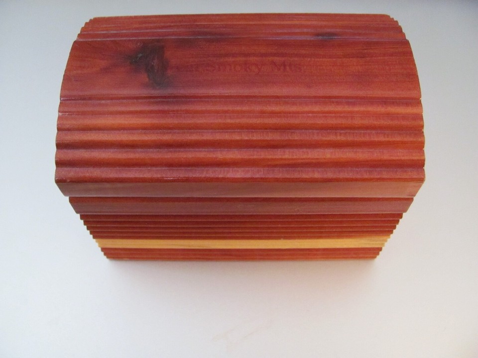 Solid Cedar Wood Treasure Chest Style Trinket Box | eBay