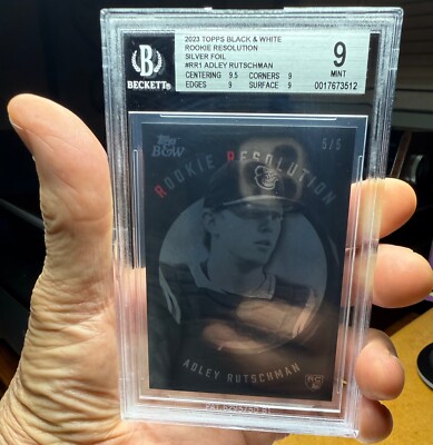 2023 Adley Rutschman Topps B&W Rookie Resolution Silver Foil 5/5. Mint ...