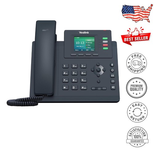 Efficient 4 VoIP SIP-T33G Phone with Dual Gigabit Ethernet & Color ...