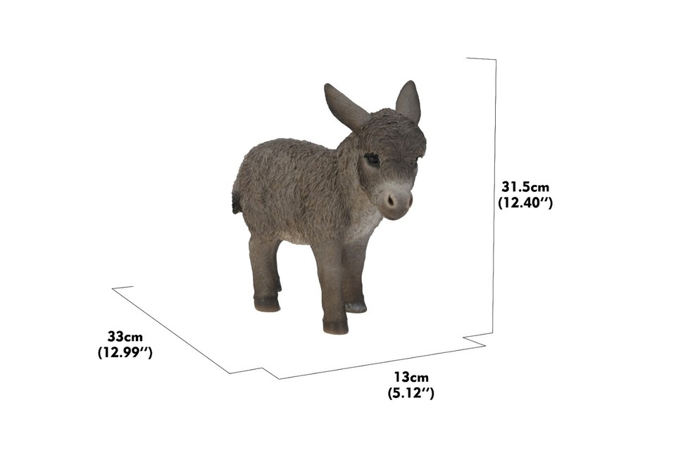 Medium Standing Donkey Resin Sculpture Garden Statue Home Decor Farm ...