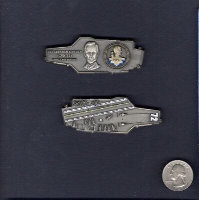 CVN-72 USS ABRAHAM LINCOLN Challenge Coin Carrier US NAVY Squadron ...