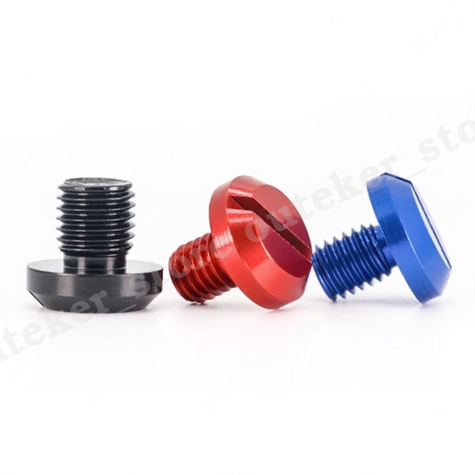 Aluminum 6063 Slotted Flat Head Rearview Mirror Hole Plug Screws M8 M10 ...