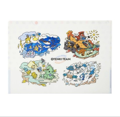 Pokemon A4 Clear File Otenki Team Pokemon Center | eBay