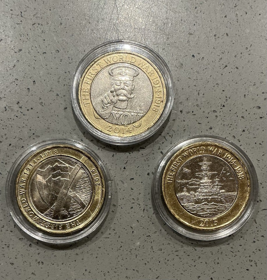 THREE 1st WORLD WAR COMMEMORATIVE £2 POUND COINS (2015-2015-2026) | eBay UK