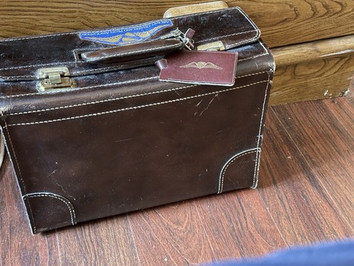 Pilots Premium Leather Briefcase Documents Carry All Bag 18”X10”X16 ...