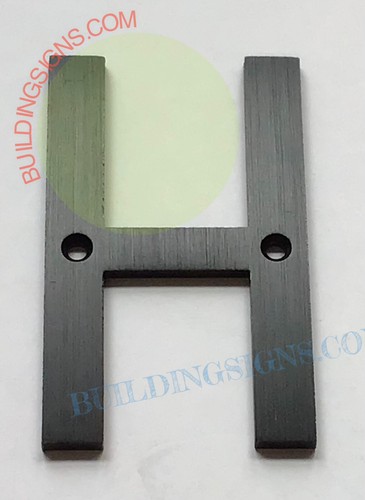 Apartment number H Sign (Black Aluminum, 3 inch)-Floating Mount -REF24 ...