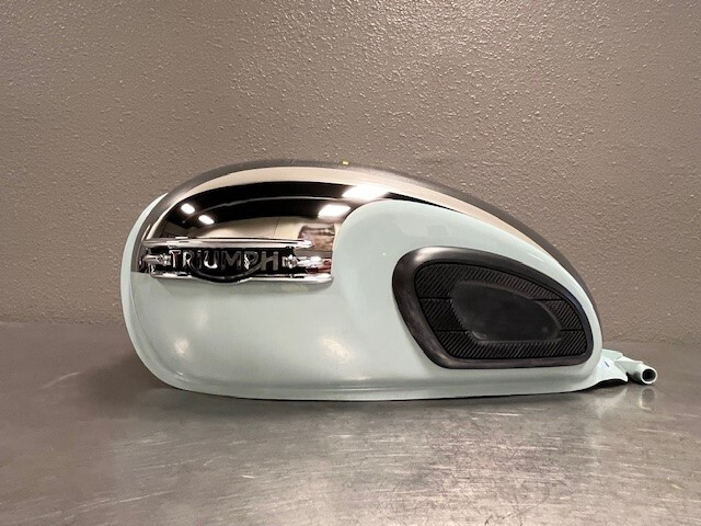 Triumph T120 Fuel Tank Chrome/Meridan Blue P/N T2408303-JT | eBay