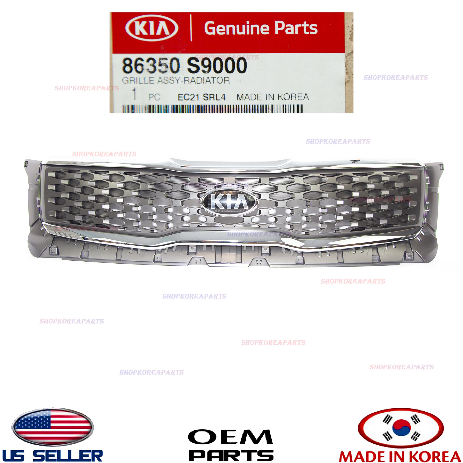 Genuine Grille Radiator Front Bumper ⭐OEM⭐ KIA TELLURIDE 2020-2021 W/O ...