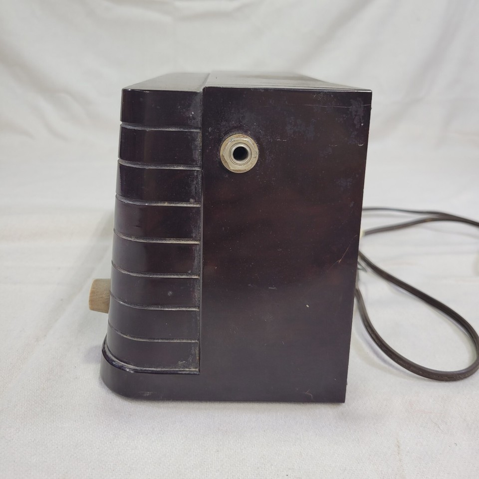 1948 Telechron 8H59 Musalarm Clock 4 Tube AM Radio Restorative Art Deco ...