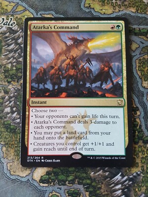 MTG - Dragons of Tarkir - Atarka's Command (multicoloured, rare) | eBay ...