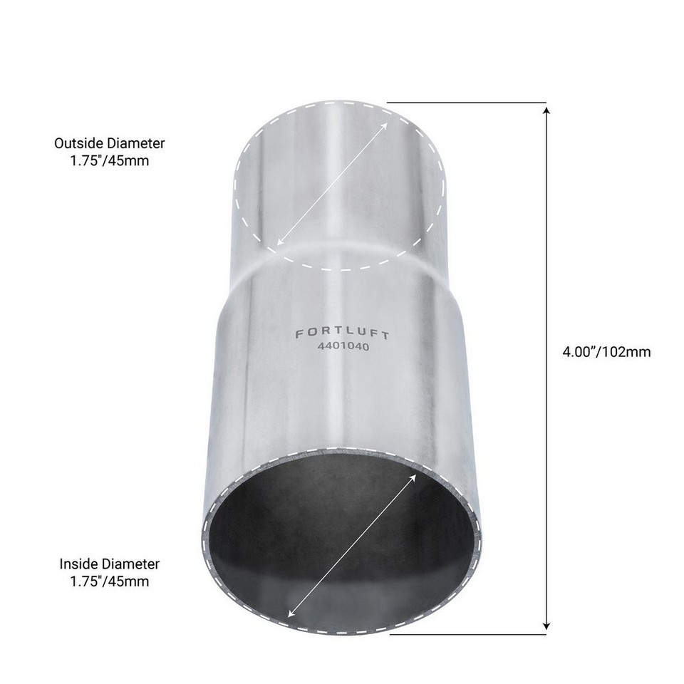 FORTLUFT Universal Exhaust Extension Pipe Stainless Steel | eBay