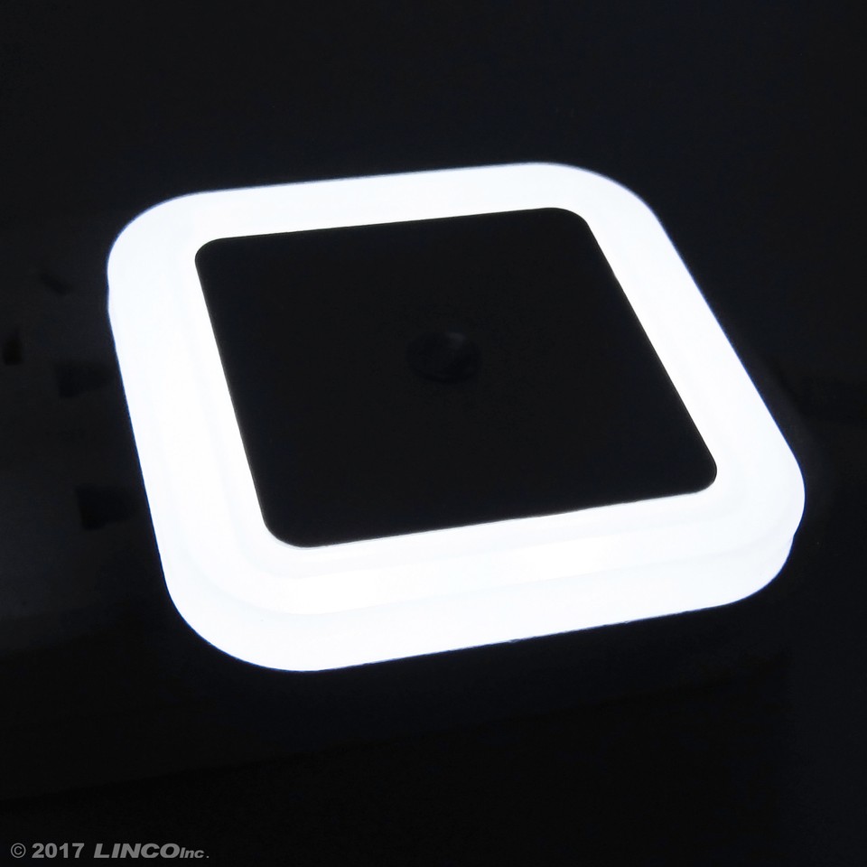 LINCO LED Plug Night Light Wall Lamp With Dusk to Smart Sensor, Pack of ...