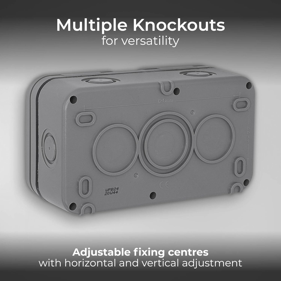 BG Electrical Outdoor Single Unswitched Power Wall Plug Socket and ...