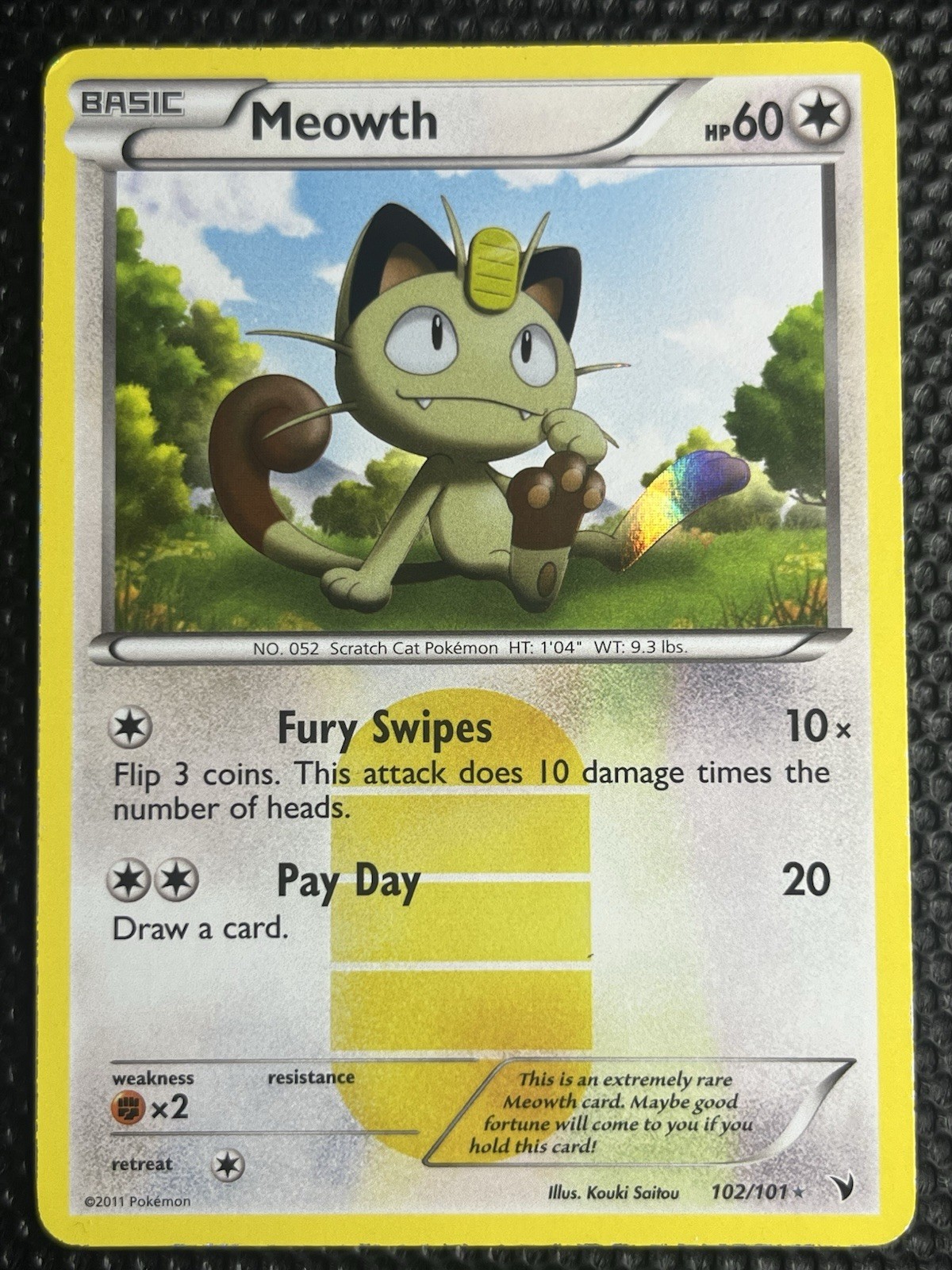 Meowth Noble Victories Secret Rare Card 102/101 Pokemon Card | eBay UK