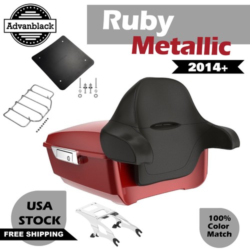 Ruby Metallic King Tour Trunk Pack For Indian Chief/ Chieftain/ Dark ...
