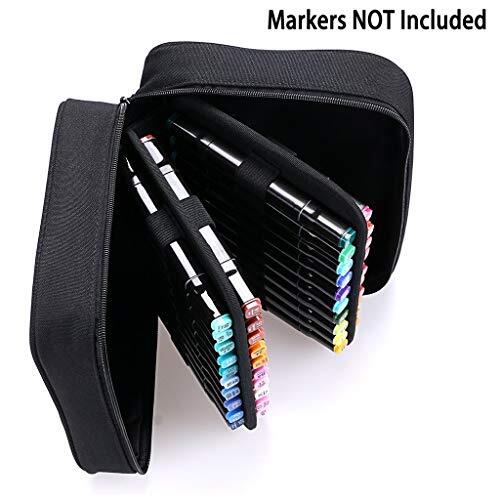 40 Slots Art Marker Carrying Case Lipstick Organizer Canvas Markers ...