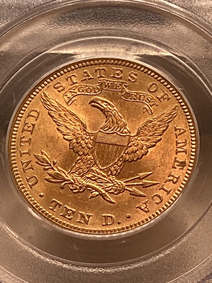 1895 $10 gold liberty Eagle PCGS MS 63 OGH | eBay