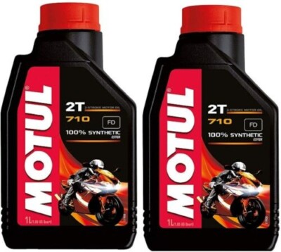 MOTUL 710 RACING 2 STROKE MOTORCYCLE OIL 1 LITER - 2 PACK FULL SYNTHETIC | eBay