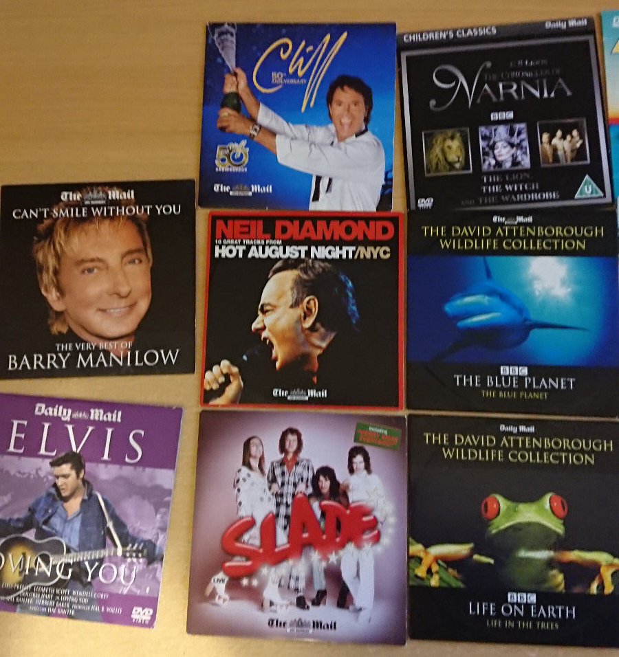 Daily Mail Promo Dvds Job Lot Dome CD Some Sun etc 53 discs total | eBay UK
