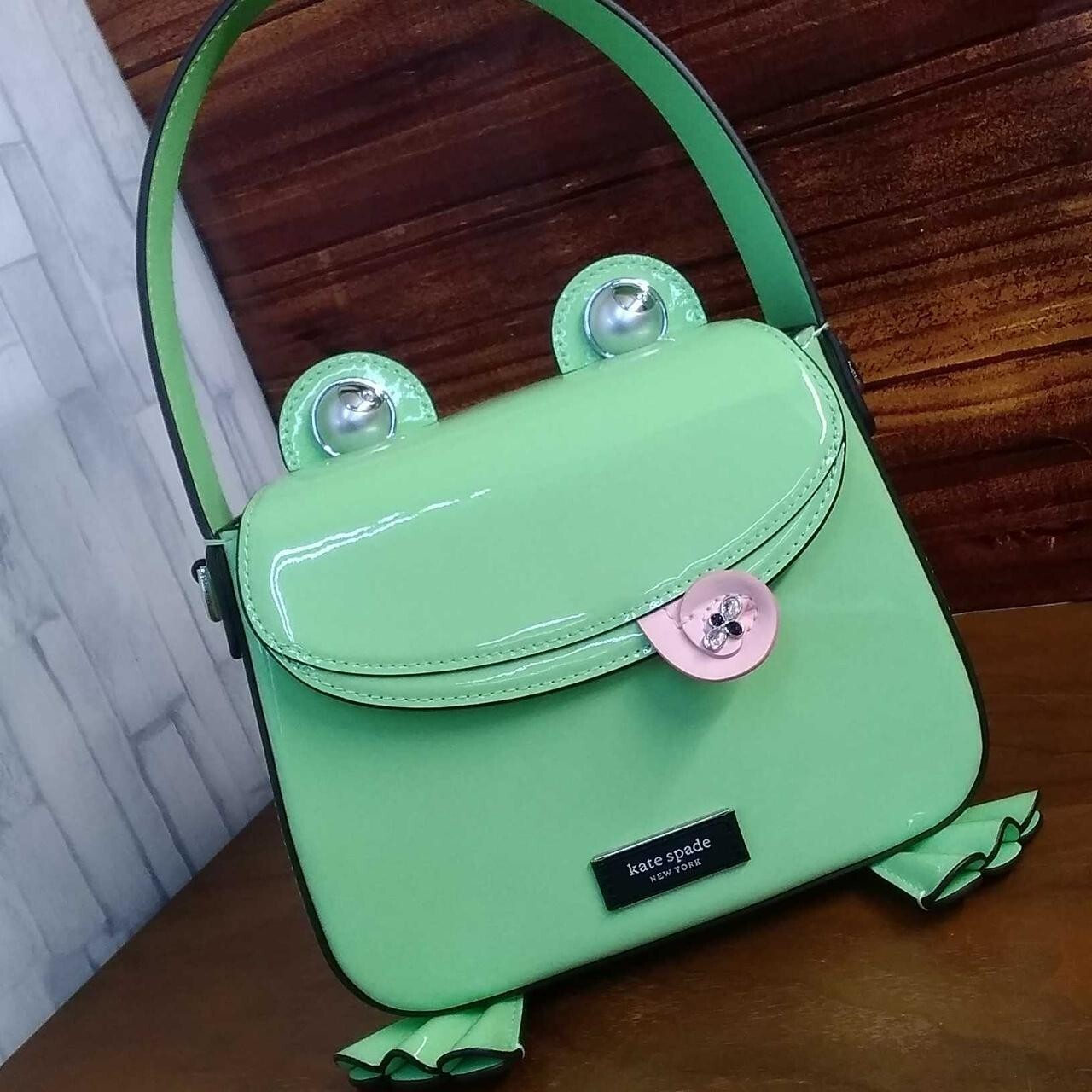 Rare KATE SPADE LILY 3D FROG HOBO BAG PATENT LEATHER … - Gem