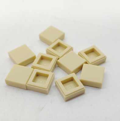 Lego Lot of 10 - 1x1 Tile with Groove Tan 3070b | eBay